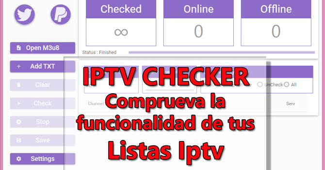 Iptv Checker v.2.06: Verifica si tus listas M3U Aún funcionan ...