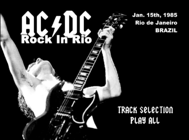 trocas de bootlegs: AC/DC Rock in Rio 1985