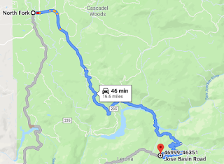 Italian Bar Road (Road 225) east through the Geographic Center of ...