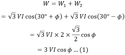 Three Phase Power Measurement Using One Wattmeter Method