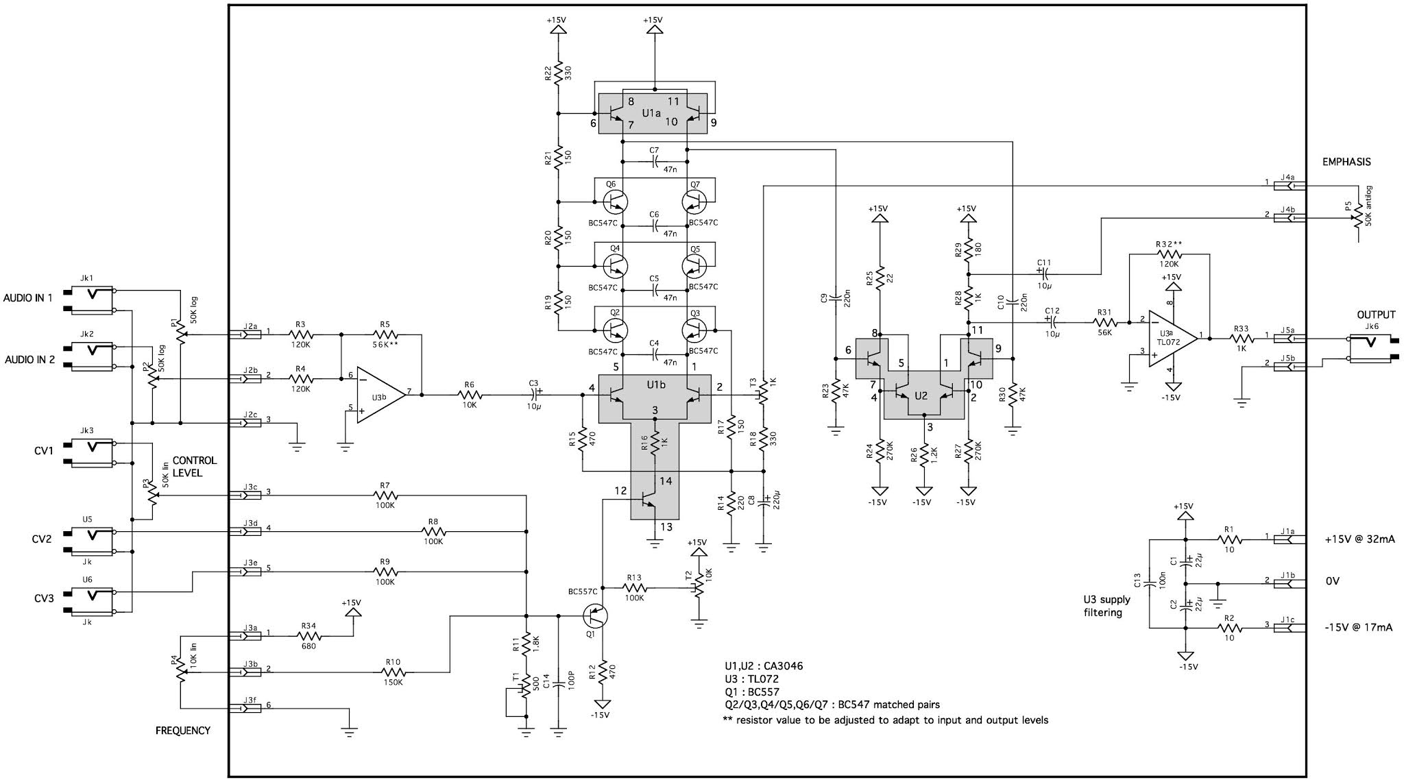 Eddy Bergman.com: Synthesizer Build part-39: MOOG LADDER FILTER ...