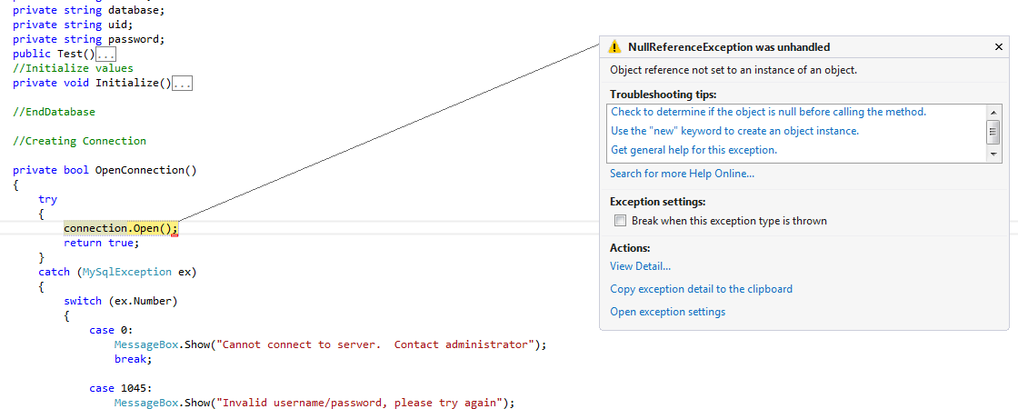 Mysql C Value Inserting And Connectionopen Is Not Working Properly Stack Overflow