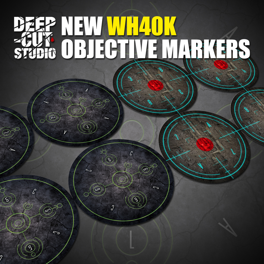 Wargame News and Terrain: Deep-Cut Studio: Objective Markers for WH40k ...