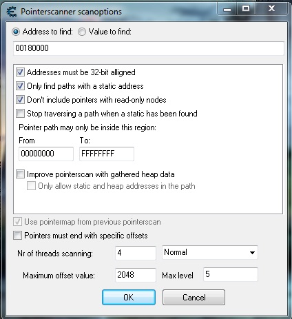 Firev2's Blog: Tutorial: Finding pointers with CE