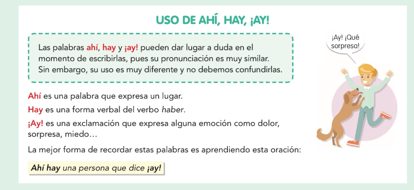UNIDAD 12 LENGUA: AHÍ, HAY, AY