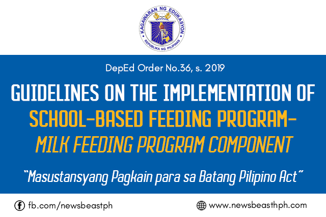 DepEd leads implementation of school-based feeding program – News BEaST Ph