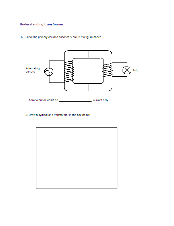SCIENCE KSSM PT3 SPM: exercise TRANSFORMER