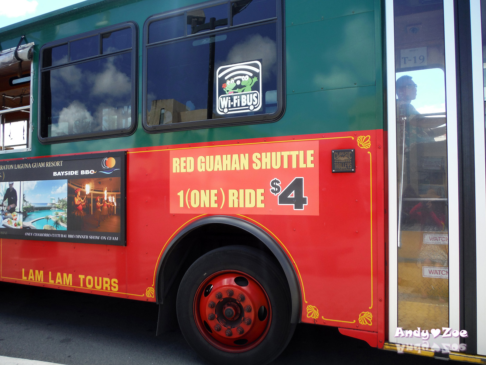 Andy與Zoe的旅行紀錄: 2016/06 認識關島(Guam)交通：免費接駁巴士＆付費觀光巴士(Lam Lam Bus)介紹＆LeaLea ...