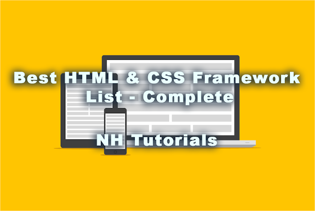 Best HTML & CSS Framework List - Complete - Nurul Huda