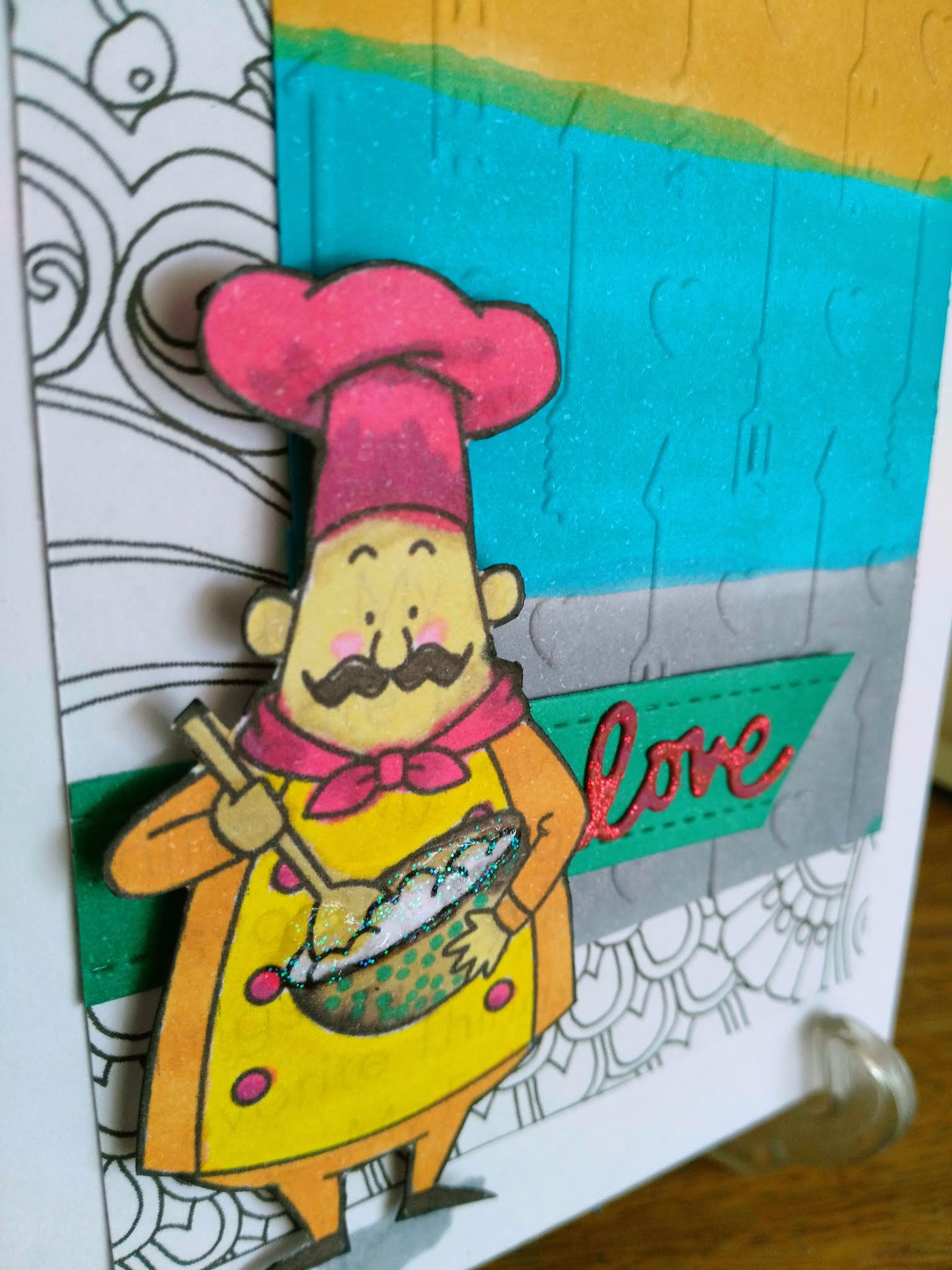 Mi Scrap: love cook card