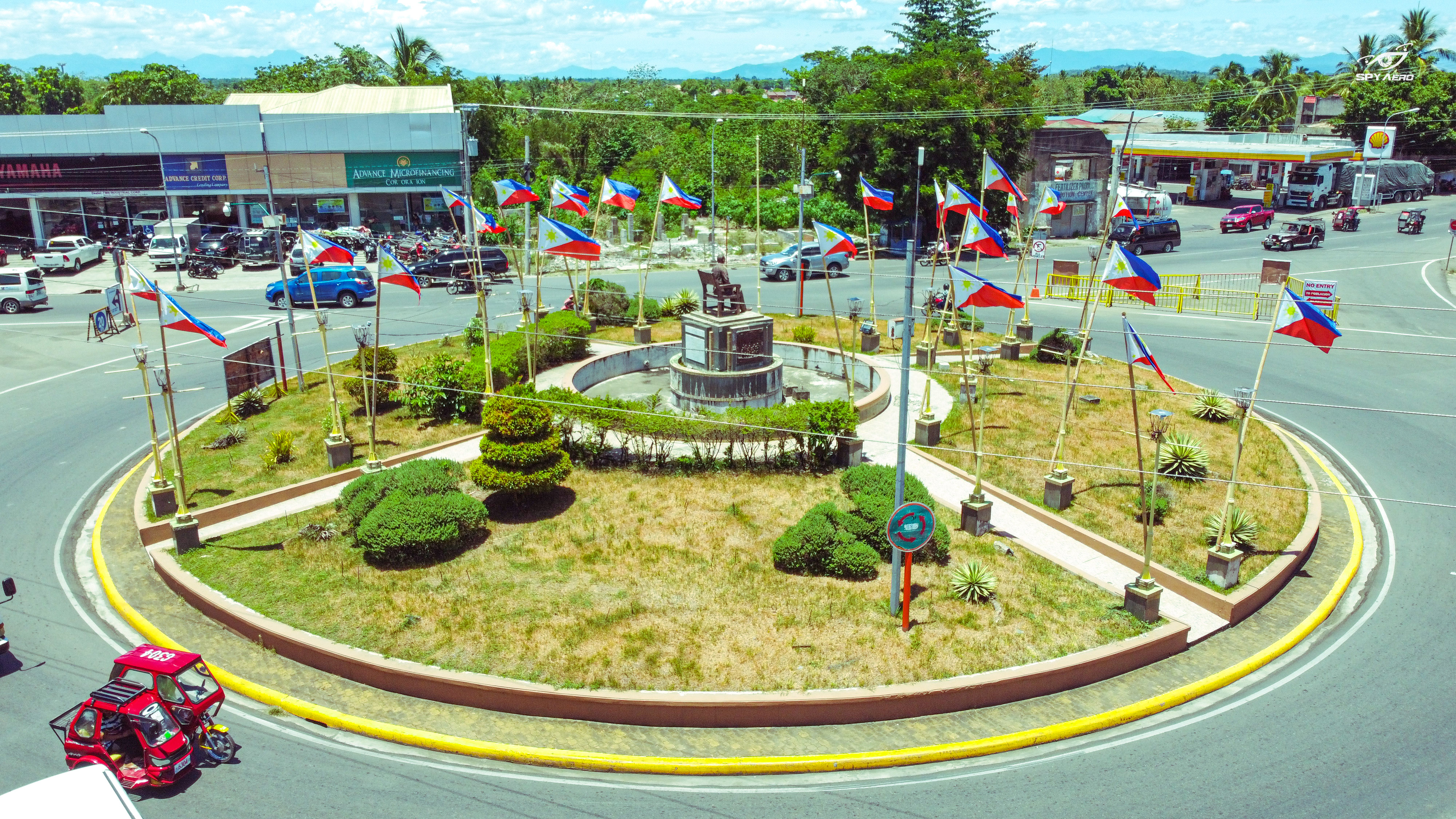 SPY Aero: Santiago City Rotonda Park Flag Independence day 2020