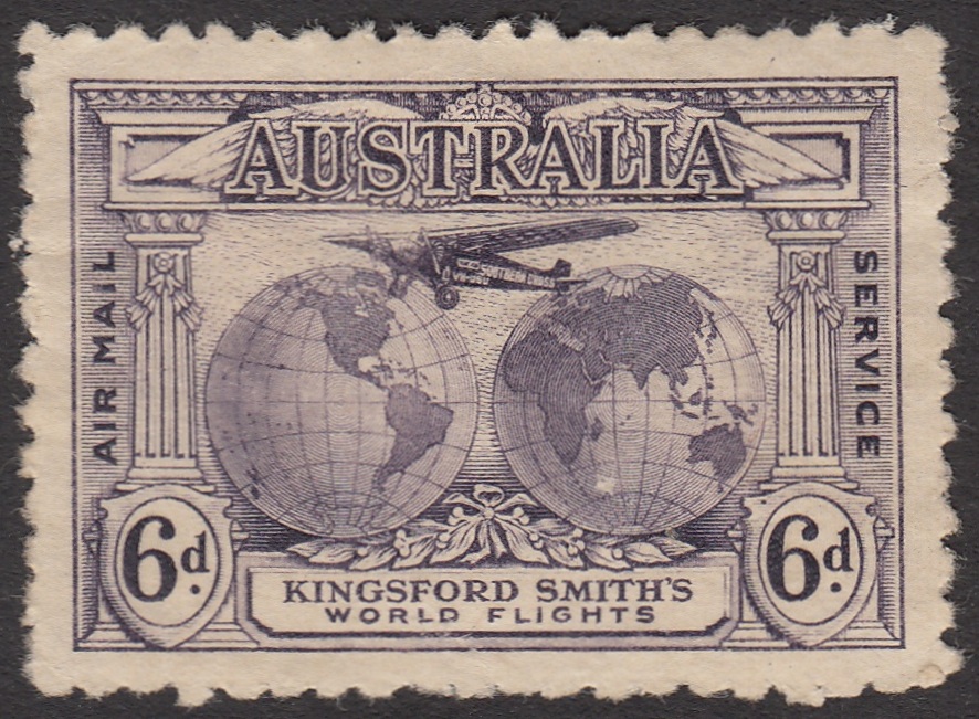 Engraved Stamps!: Australia 1931 - Kingsford Smith