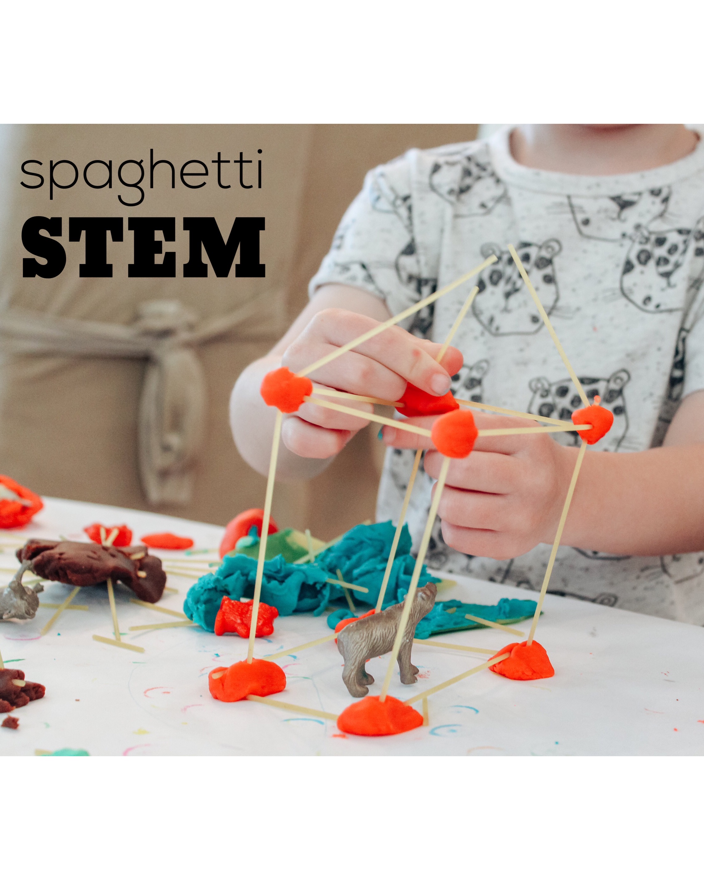 Spaghetti STEM | Stay at Home Activity Mom