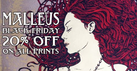 INSIDE THE ROCK POSTER FRAME BLOG: Malleus Line Art Prints and Sale