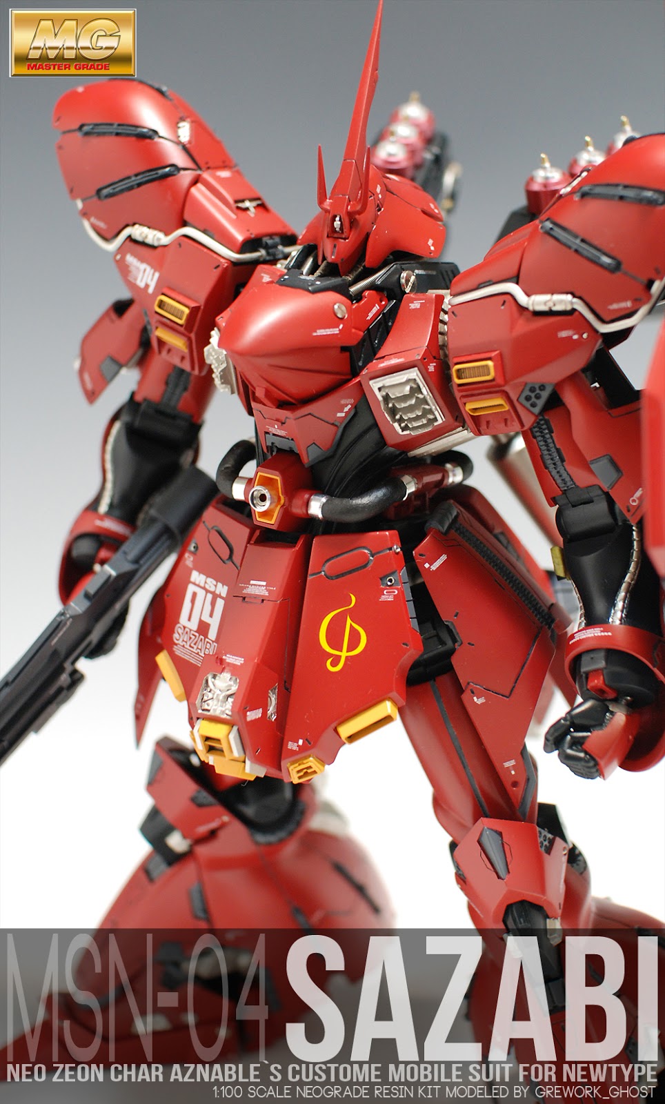 GUNDAM GUY: 1/100 NeoGrade Sazabi [NeoGrade Resin Conversion Kit + MG 1 ...