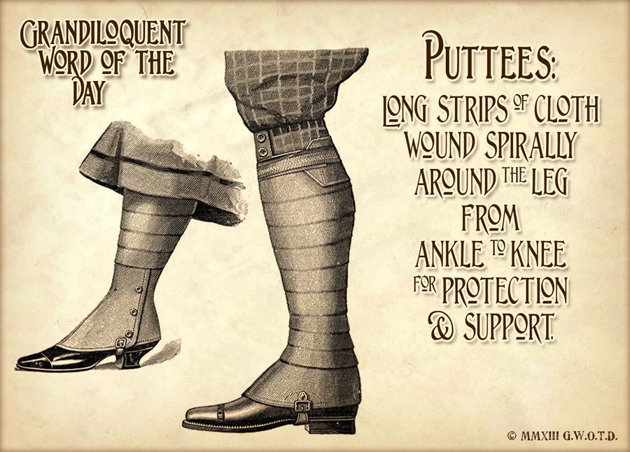 Elaina's Writing World: Puttees and Borborygmus