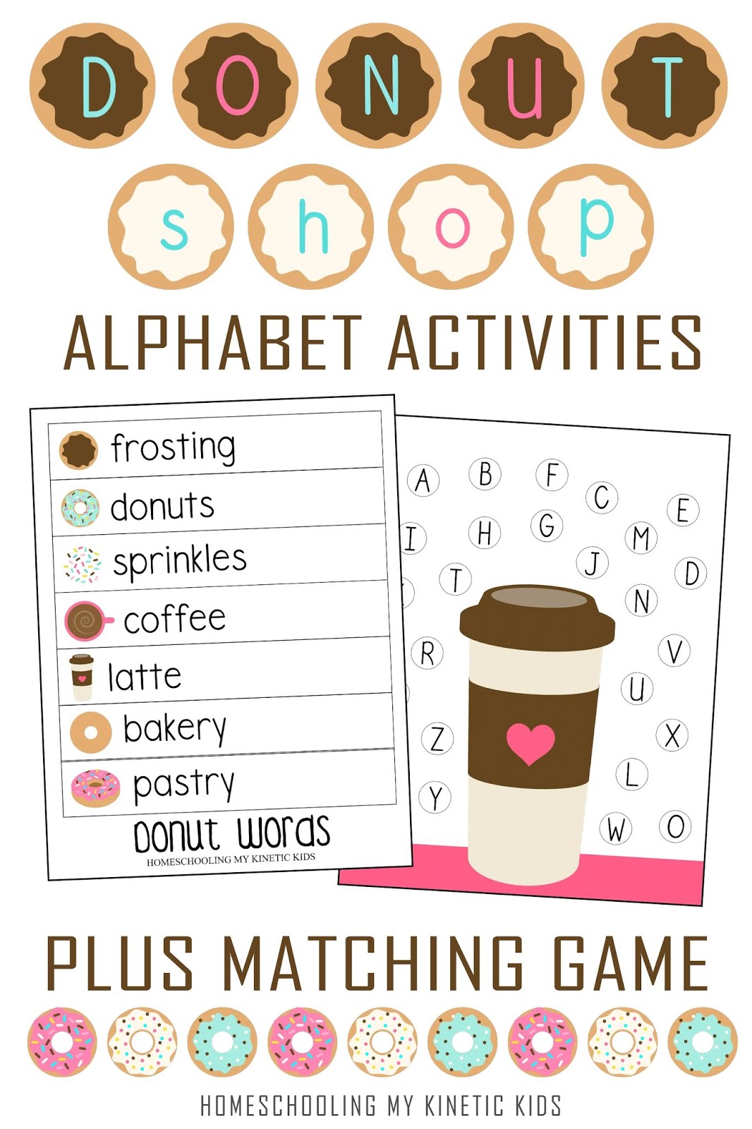Donut Moveable Alphabet and Matching Game