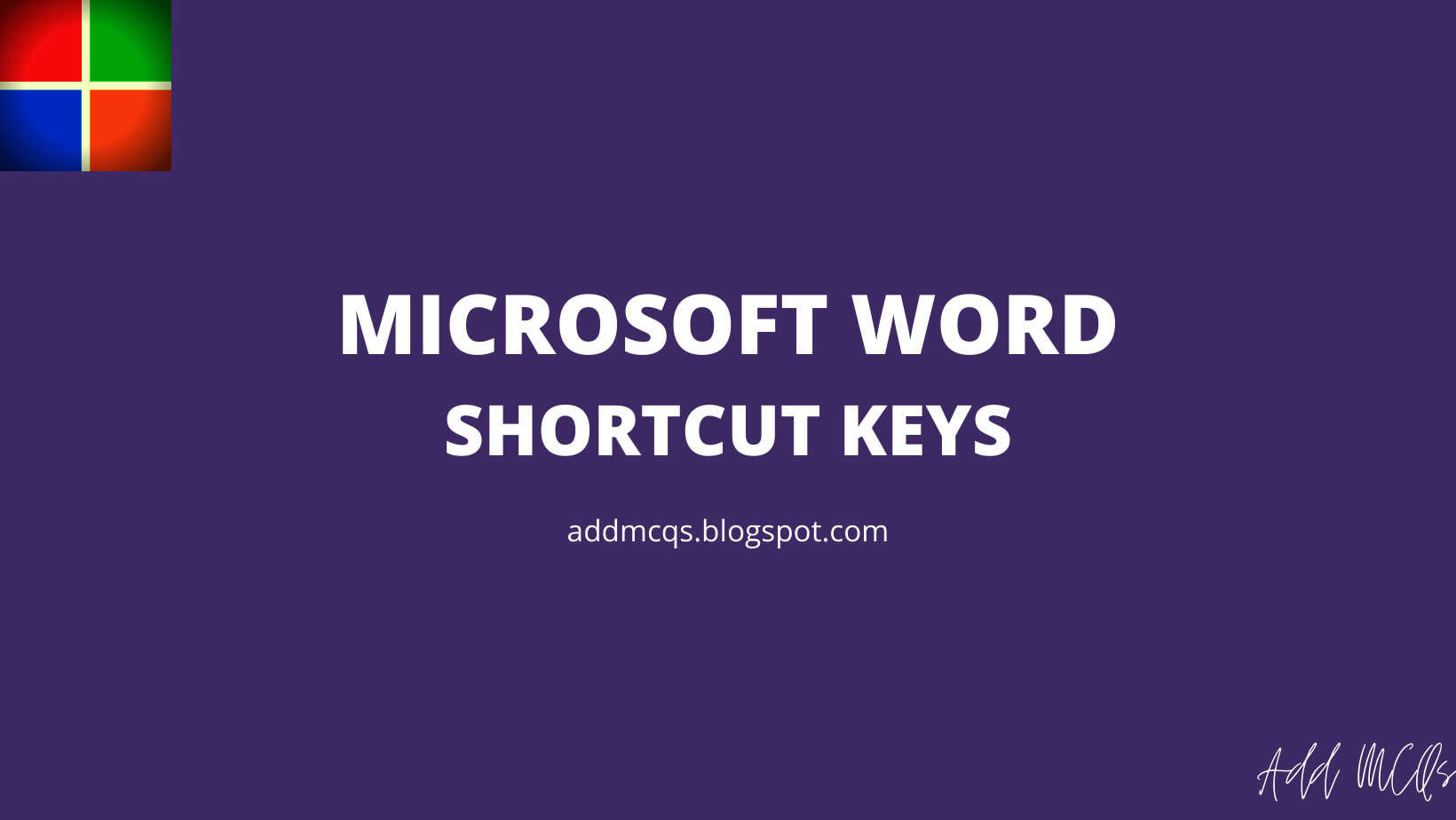 MICROSOFT WORD SHORTCUT KEYS