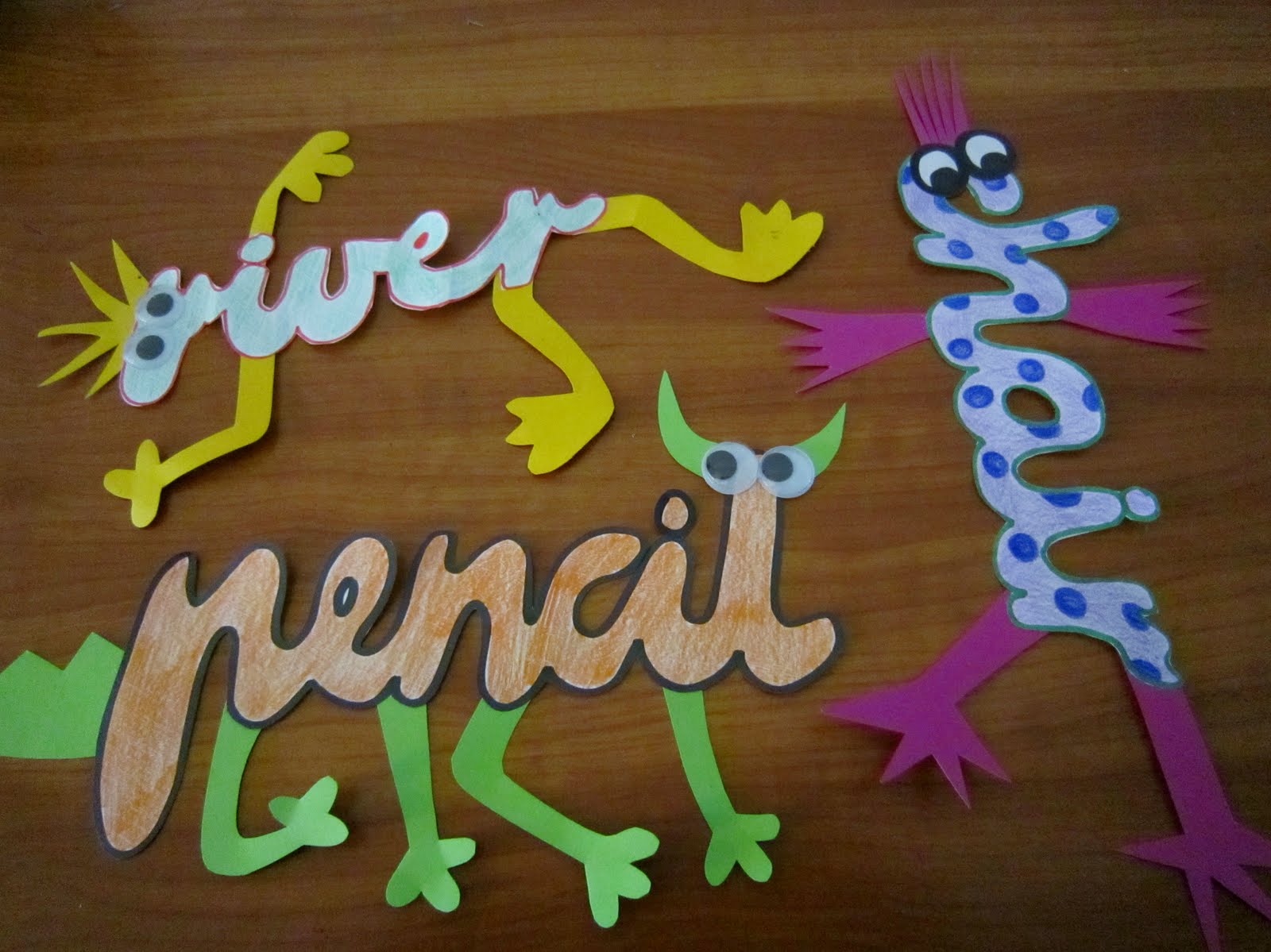ESL Art Projects: Word Aliens/Monsters
