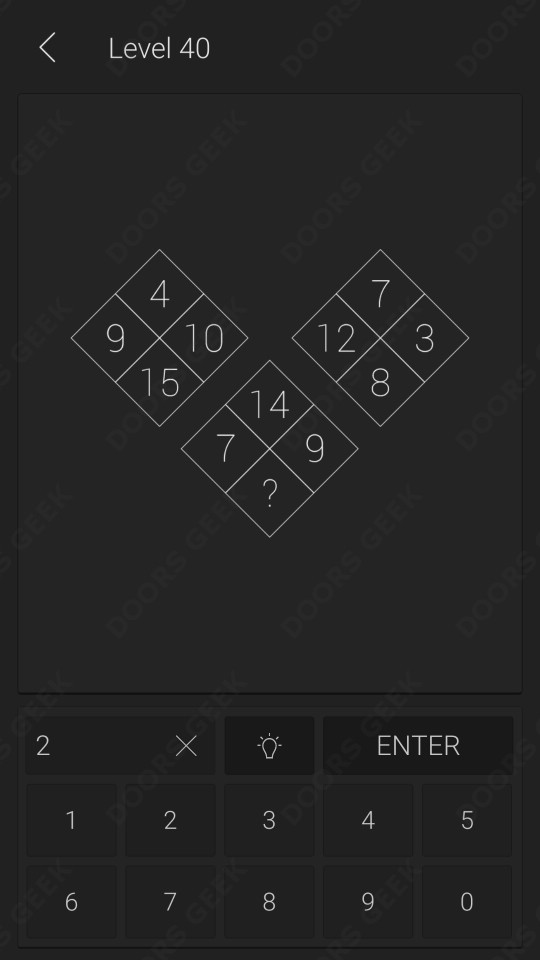 Math Level 40 Solution ~ Doors Geek