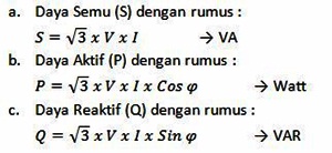 Rumus Cara Menghitung Daya Listrik 3 Phase