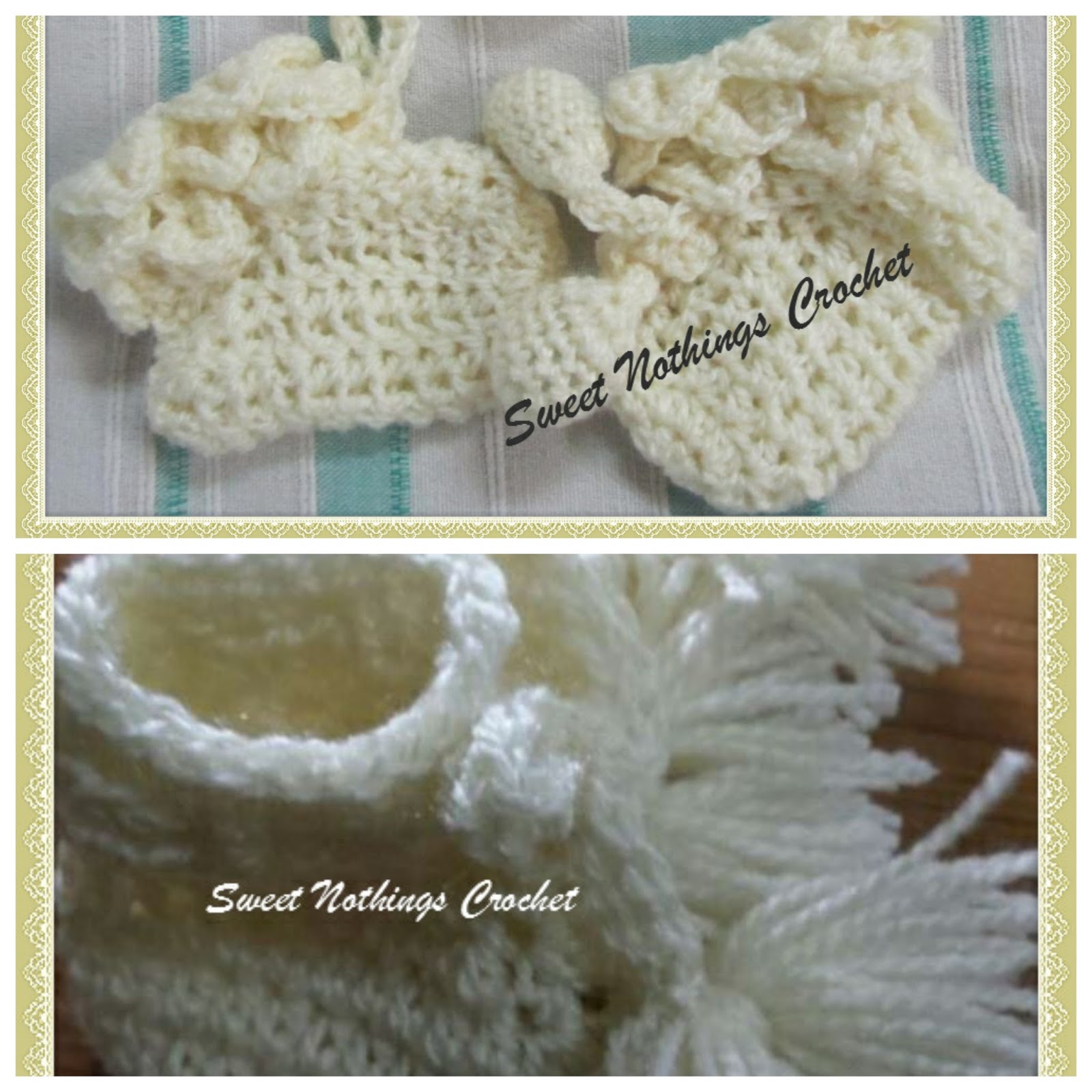 Sweet Nothings Crochet: TWO CUTE BABY BOOTIES