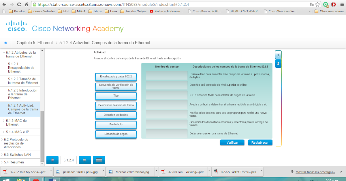 CISCO CCNA 1 v5.0: 5.1.2.4 Laboratorio