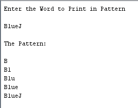 Pattern: B,Bl,Blu,Blue,BlueJ.