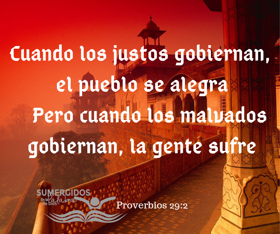 Proverbios 29:2 Cuando los justos gobiernan el pueblo se alegra!!