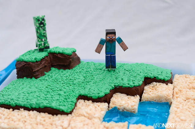 Easy DIY Minecraft Cake | And Next Comes L - Hyperlexia Resources