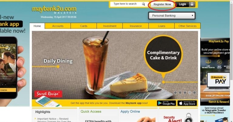 8 Langkah Lengkap Cara Daftar Maybank2u 2019 Secara Online - Seputar Viral