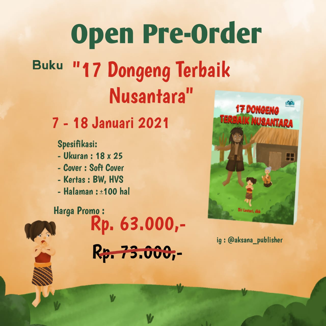 Pre Order Buku '17 Dongeng Terbaik Nusantara' | Ghirah Belajar