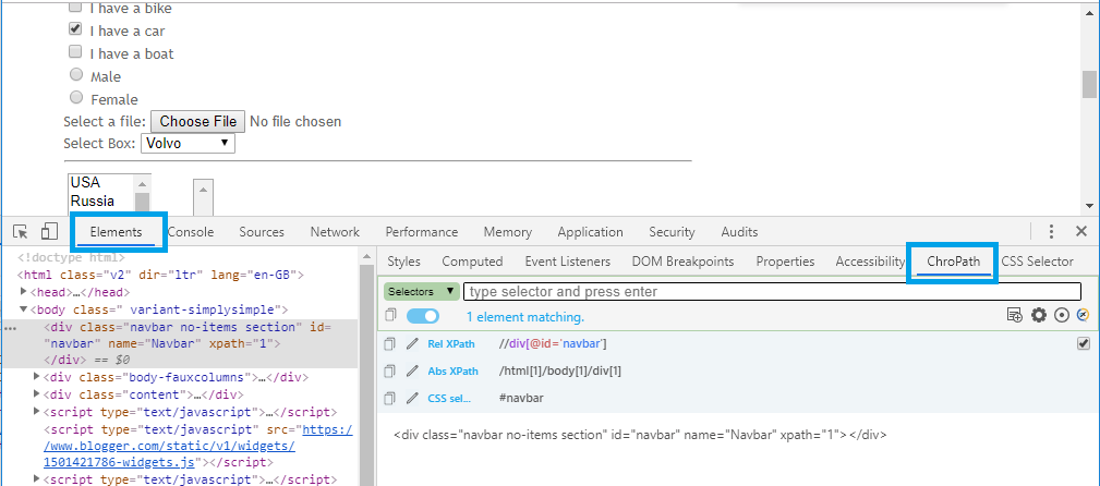 ChroPath - Find XPath and CSS Selector using google chrome extension