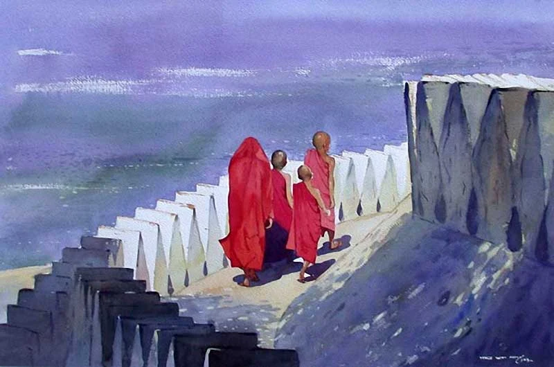 Myoe Win Aung, 1972 | Watercolour painter | Tutt'Art@ | Pittura ...