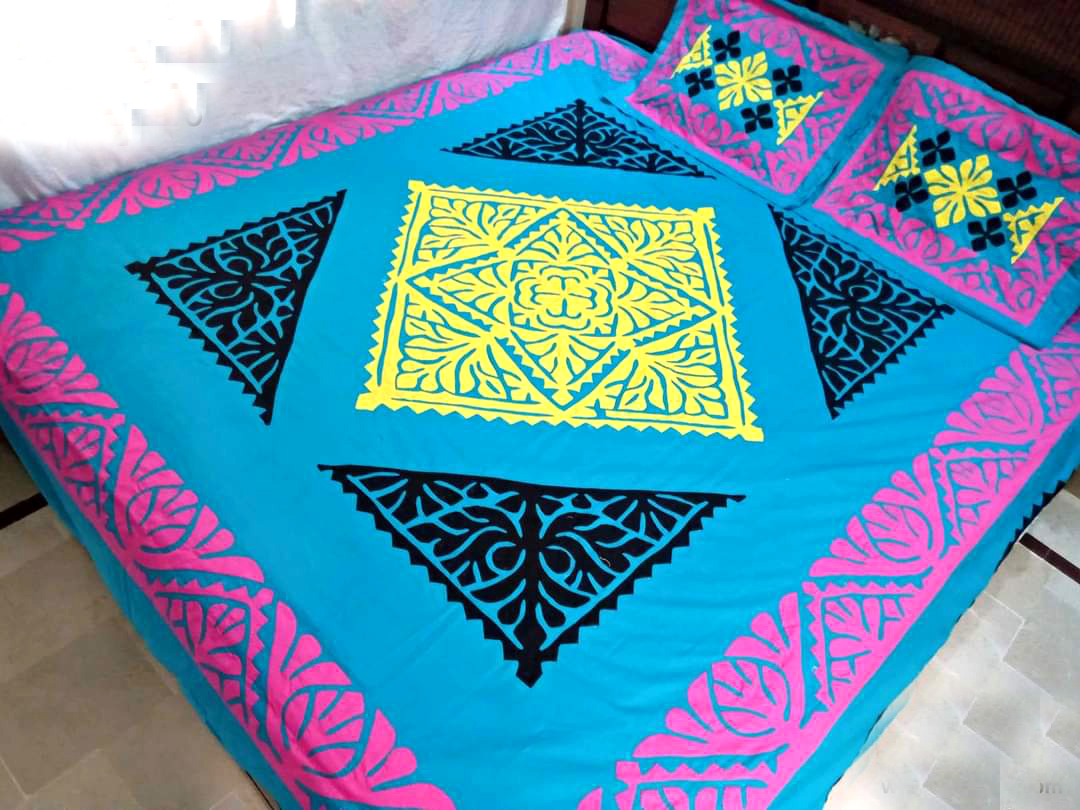 Aplic Work | Applic Hand Work Beddings | Bed Sheets in Applique Work ...