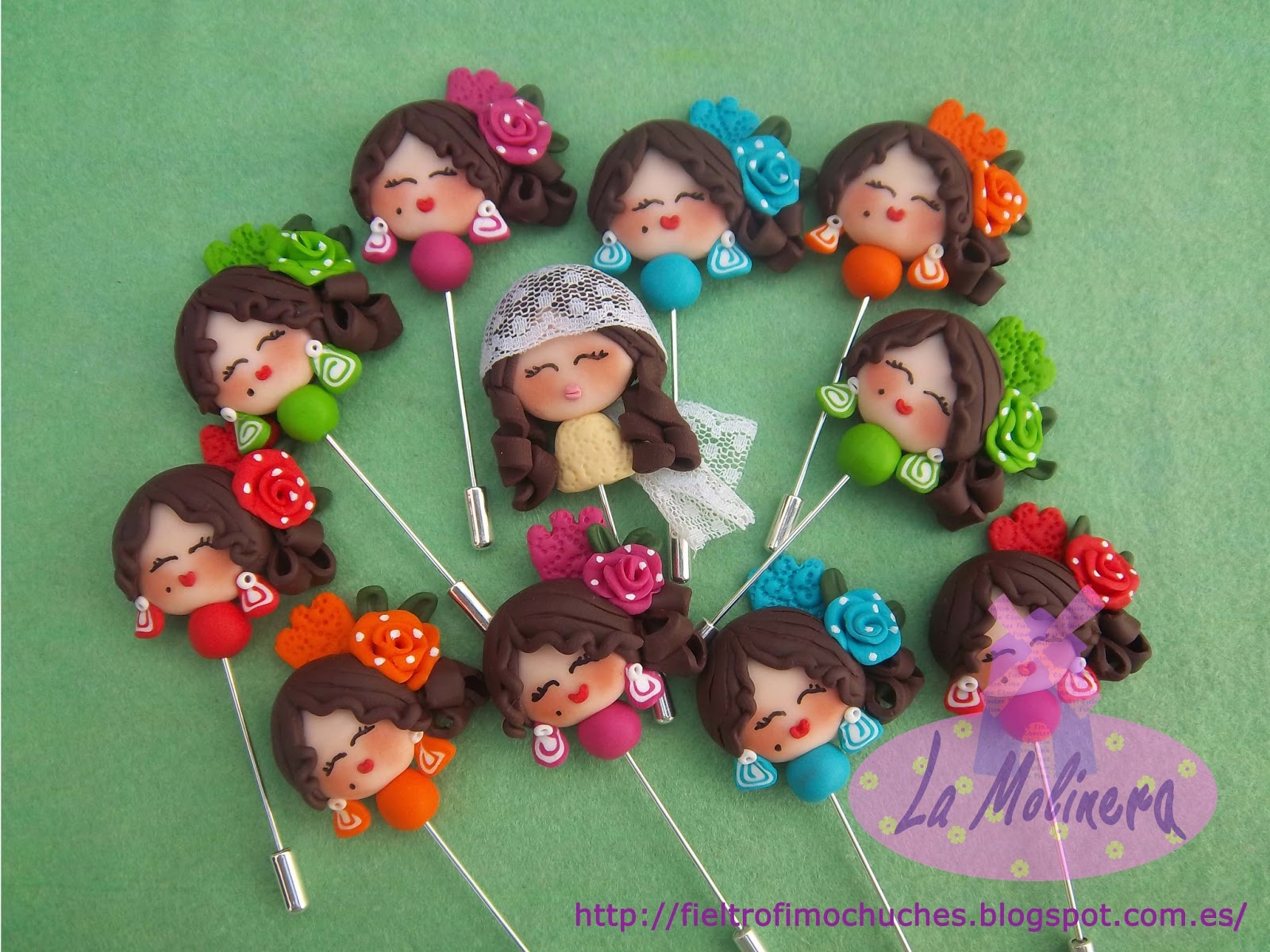 La Molinera: Alfileres de Gitanillas y Alfiler Novia Personalizado