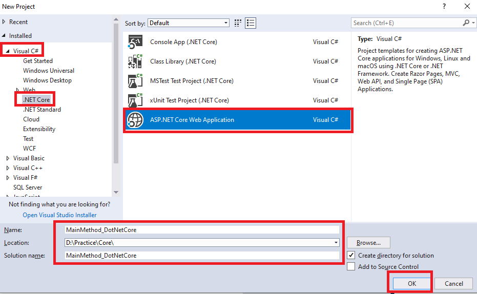 Main method in ASP.NET Core - CoreProgram