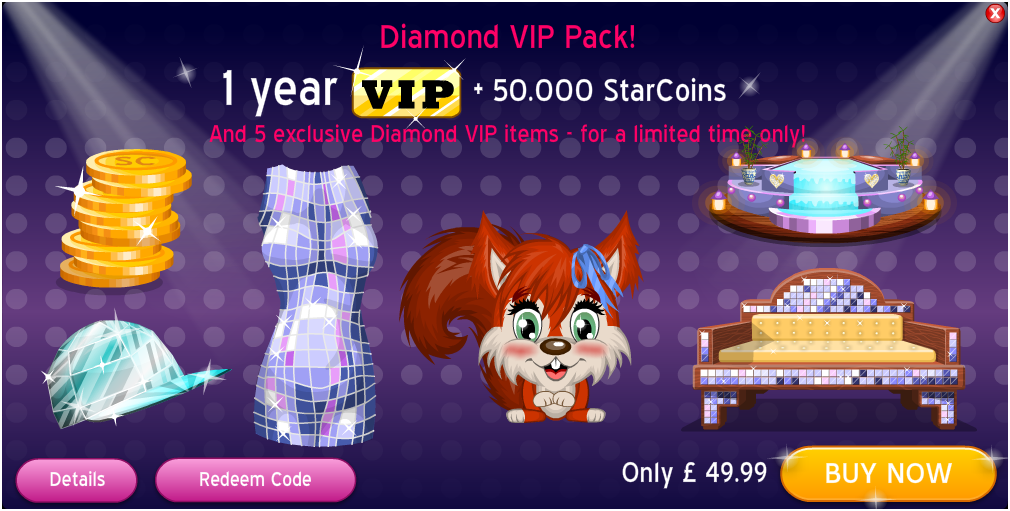 MovieStarPlanet! :'D: Diamond VIP Pack!