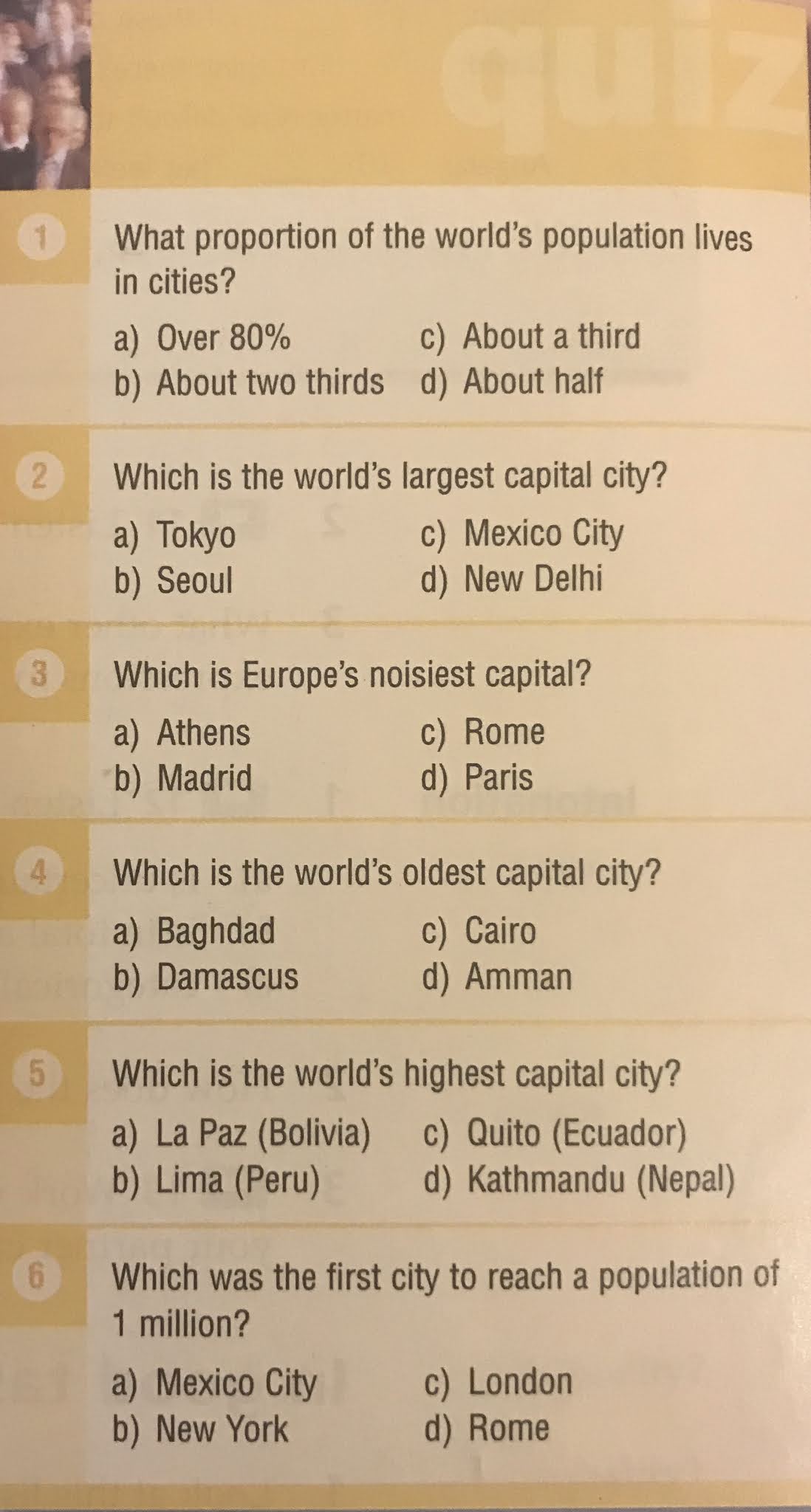 City Quiz