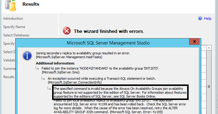 Configuring Always On between two different editions Enterprise Vs ...