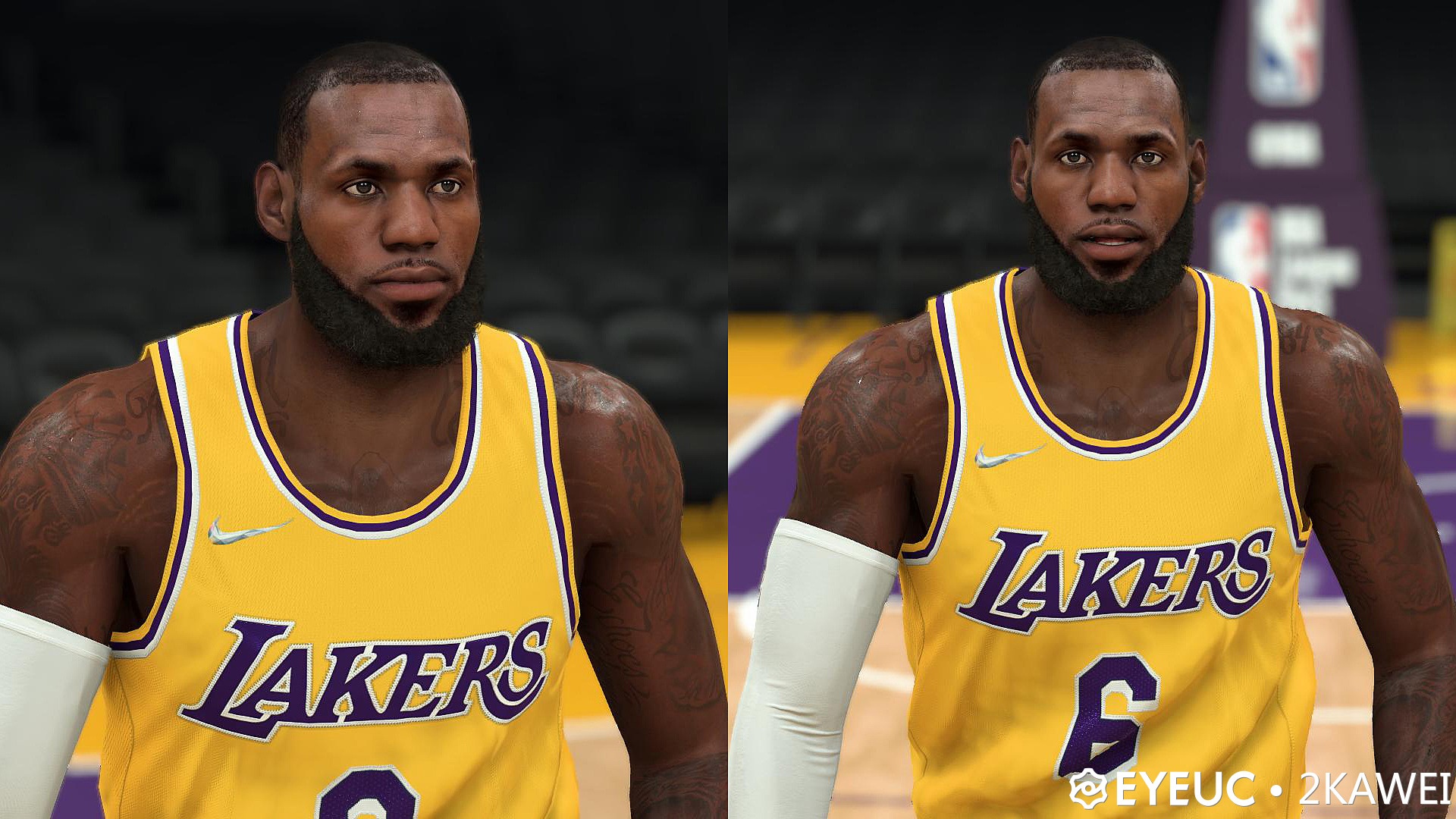 NBA 2K22 LeBron James Cyberface Current Look and Body Update by 2KAWEI ...