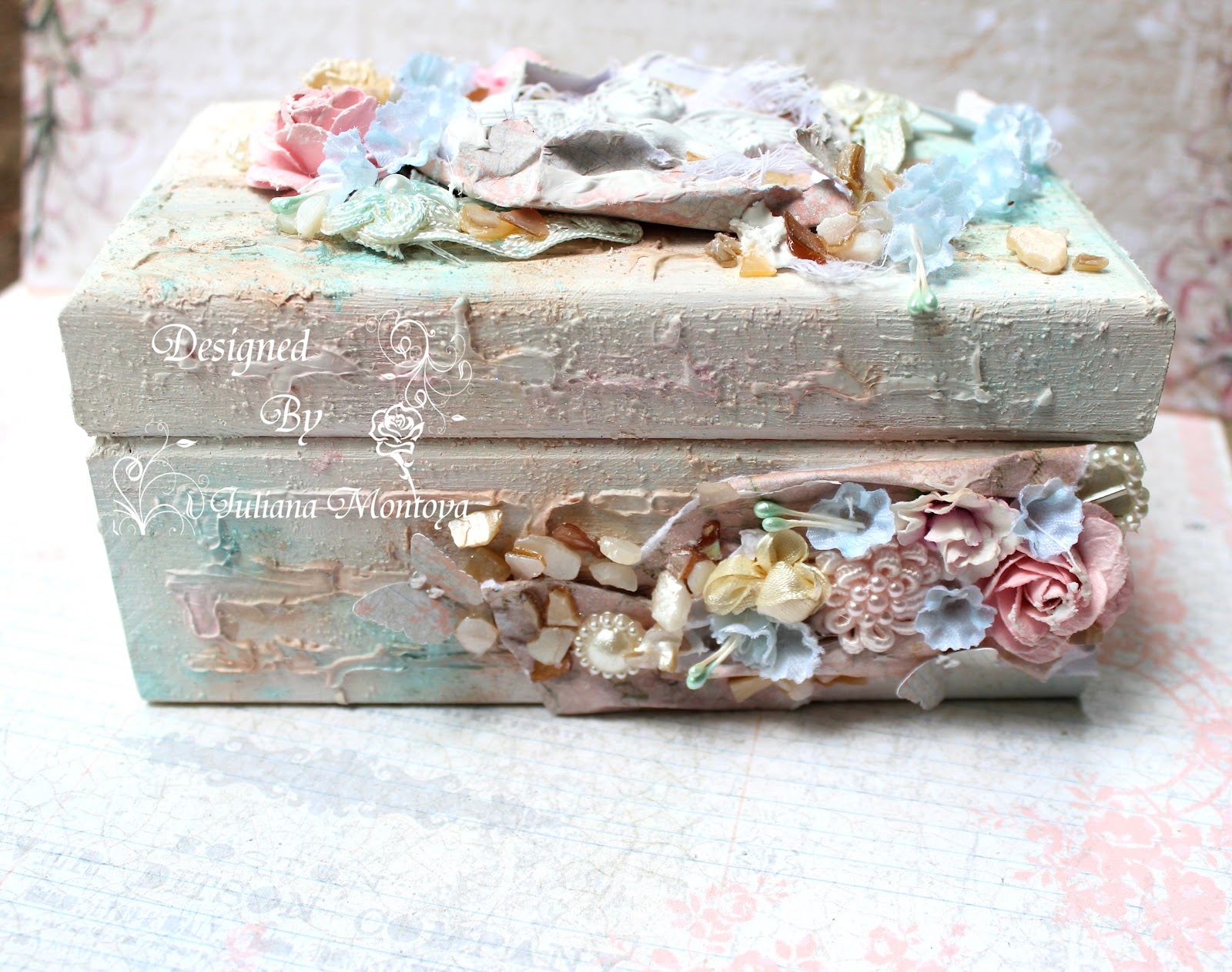 ShabbyChicJCouture : Shabby Chic Mixed Media Keepsake Box