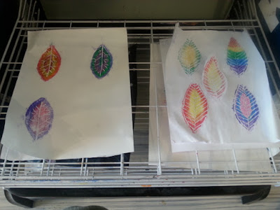 a faithful attempt: Leaf Styro Marker Prints