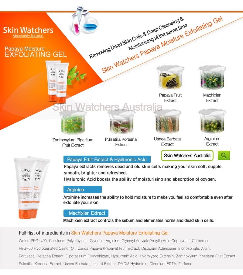 [Skin Watchers] Papaya Moisture Exfoliating Gel | Korean Beauty Dream