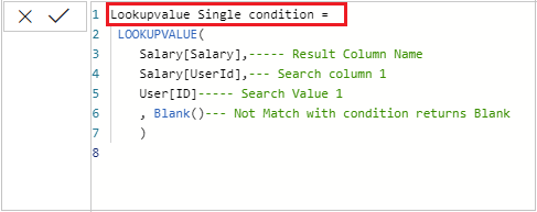 LOOKUPVALUE DAX Function