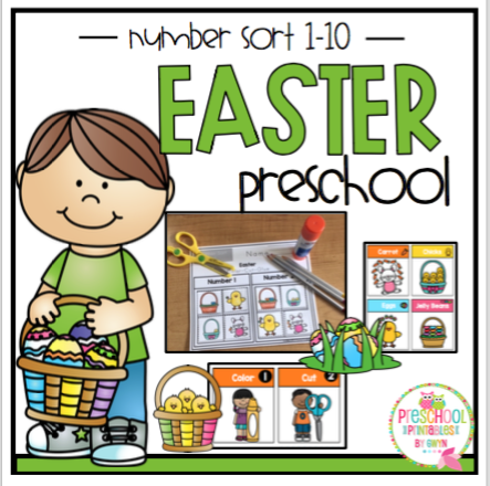 Easter Number Sort Bundle "No Prep" 2 Sets- updated file and added the ...