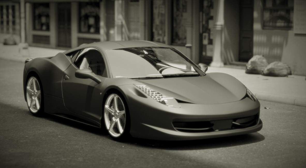 Gambar Mobil Ferrari Warna Hitam