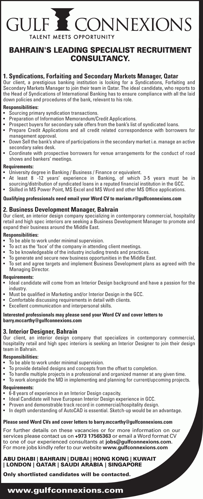 Direct-hire Jobs in Bahrain: July 31, 2011 Classified Jobs Direct-hire Jobs in Bahrain: July 31, 2011 Classified Jobs