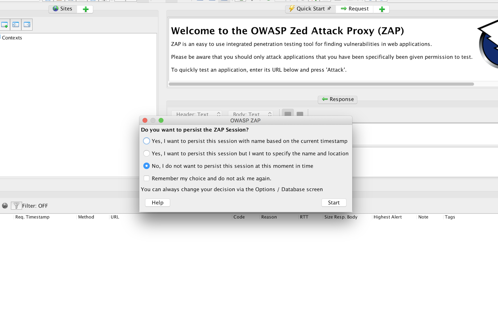 เริ่มต้นใช้งาน OWASP ZAP