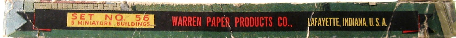 Toys and Stuff: Warren Paper Products Co. Set No. 56 5 Miniature Buildings